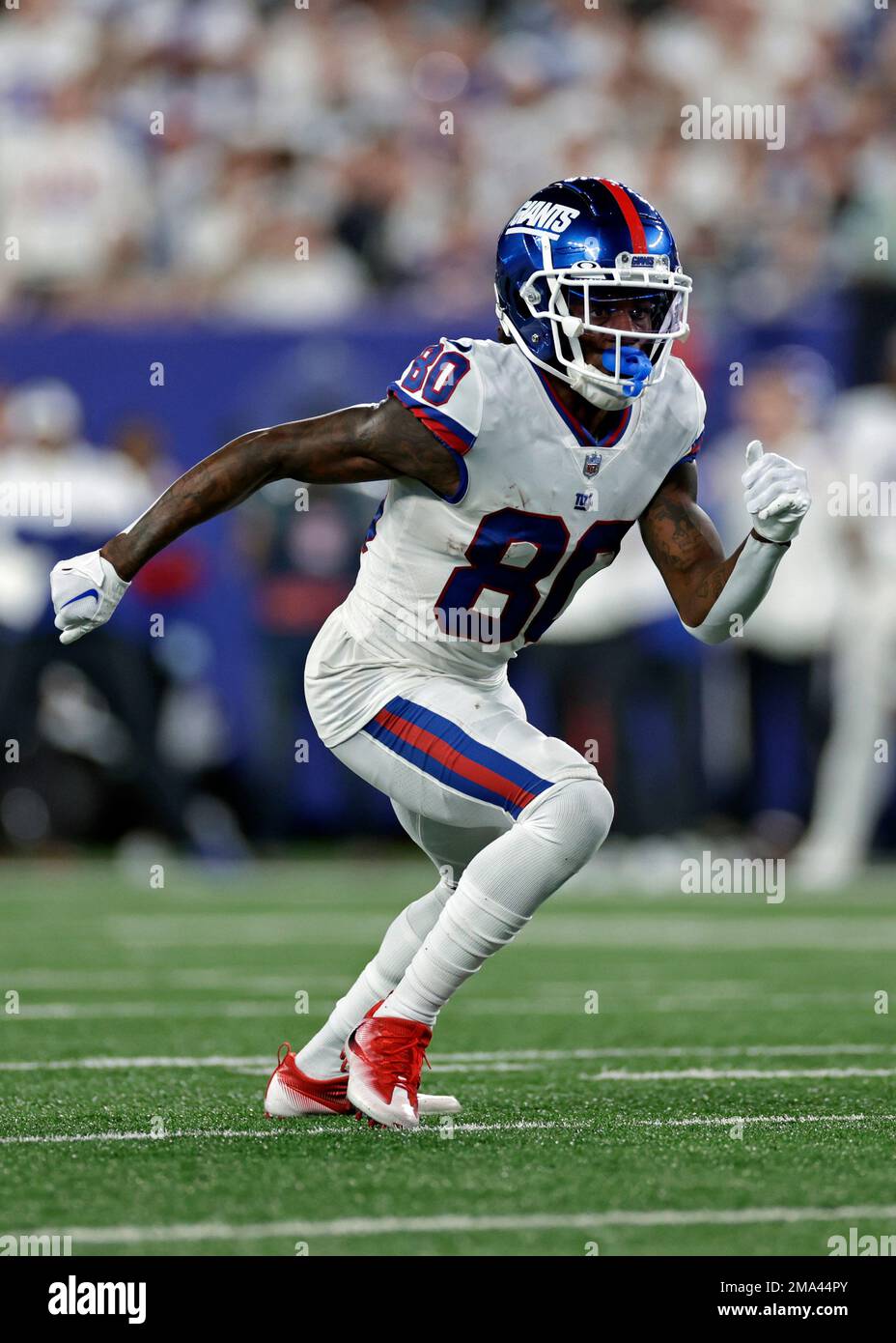 New York Giants wide receiver Richie James (80) runs against the Dallas ...