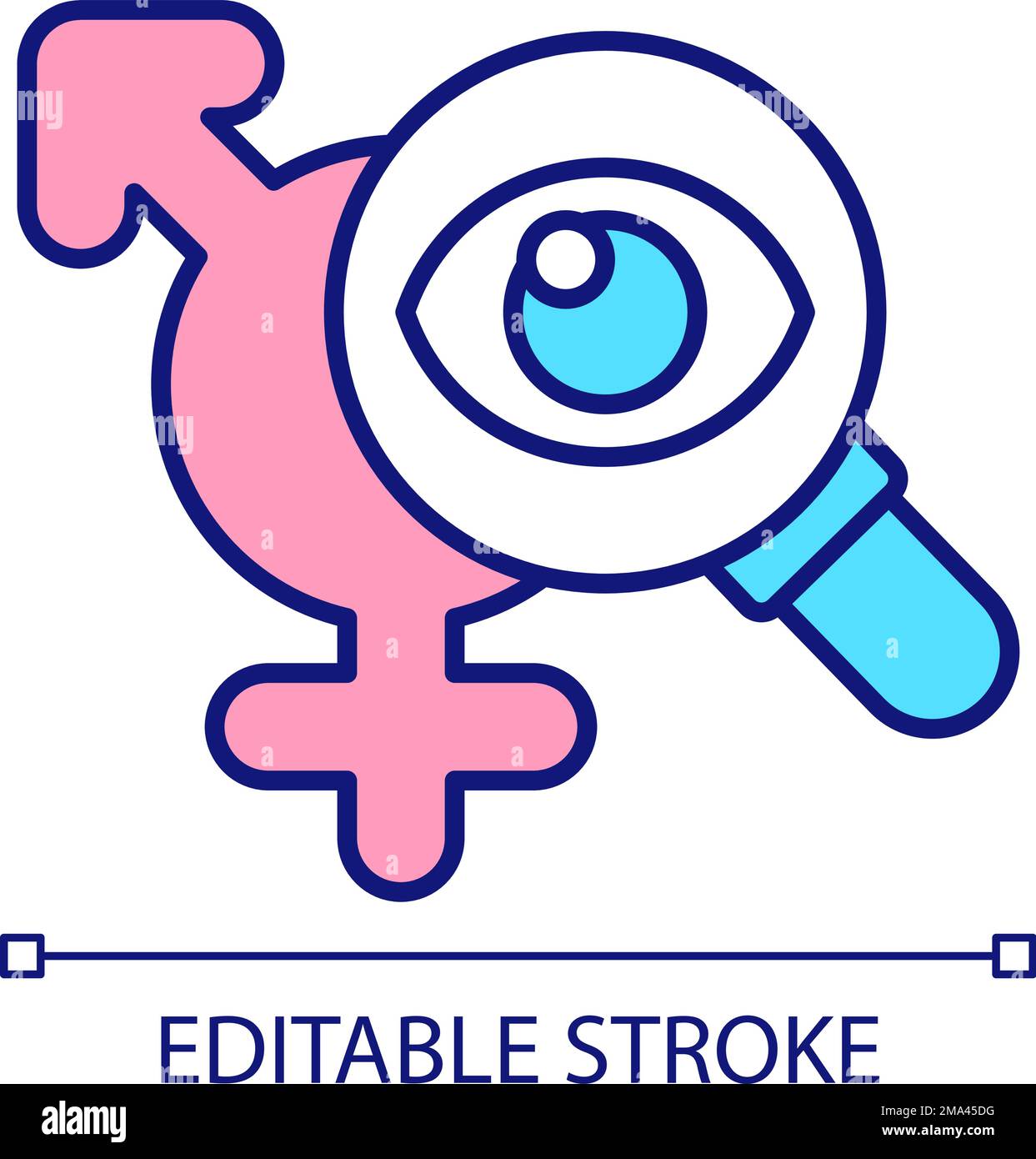 Researching transgenders community RGB color icon Stock Vector Image ...