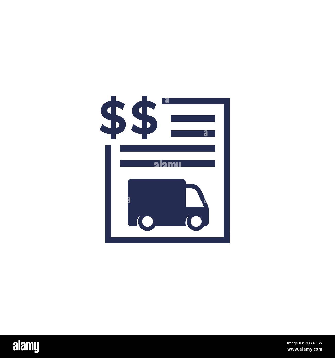 transportation costs icon with a van, vector Stock Vector Image & Art ...