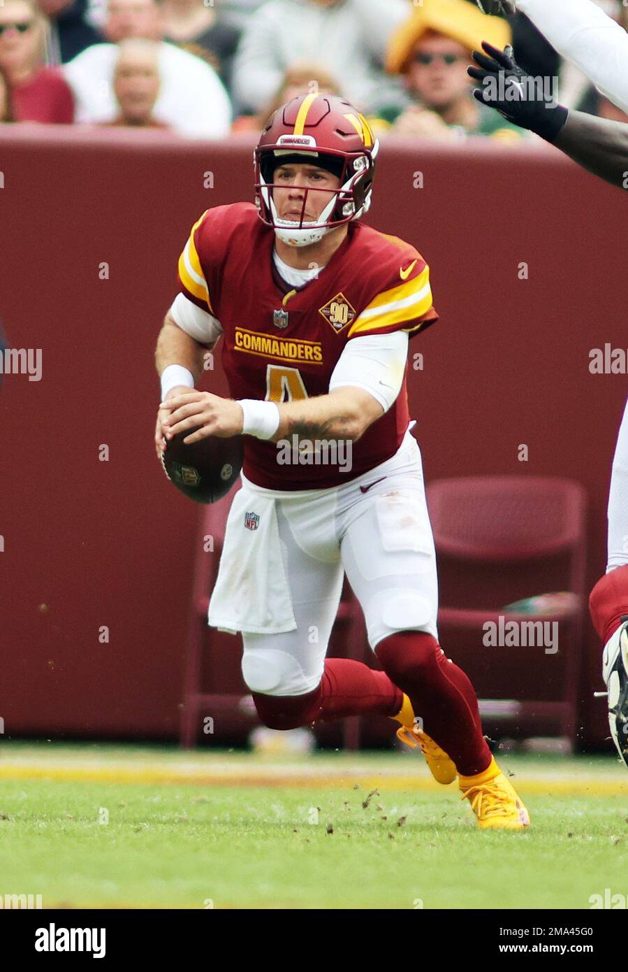 Washington Commanders quarterback Taylor Heinicke (4) runs during an ...