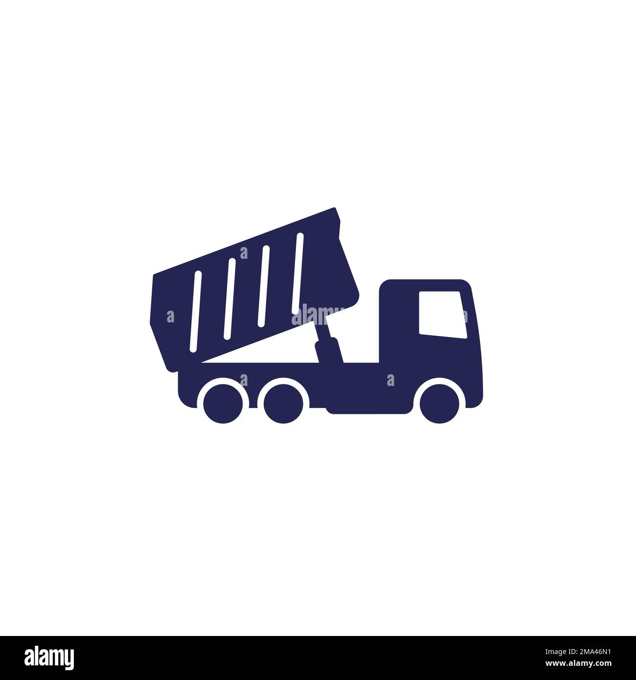 unloading tipper truck icon on white Stock Vector Image & Art - Alamy