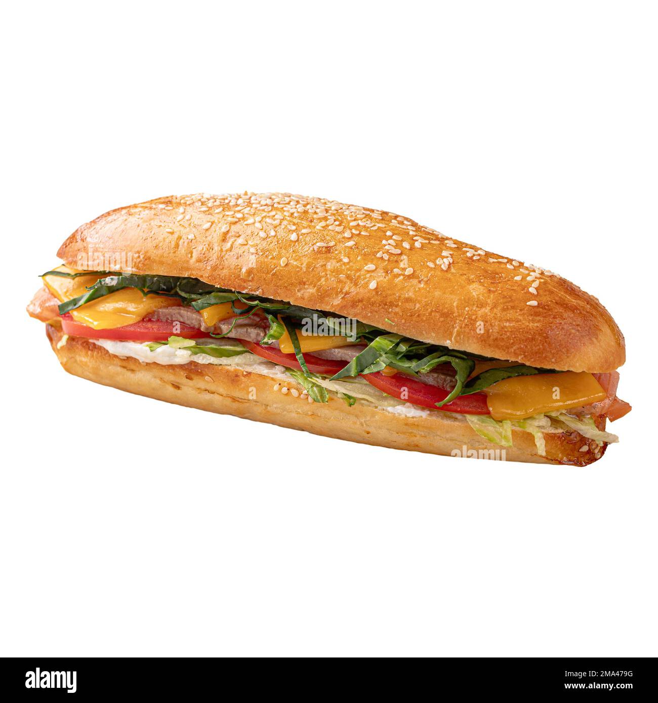 Food sandwich meat vegetables Cut Out Stock Images & Pictures - Alamy