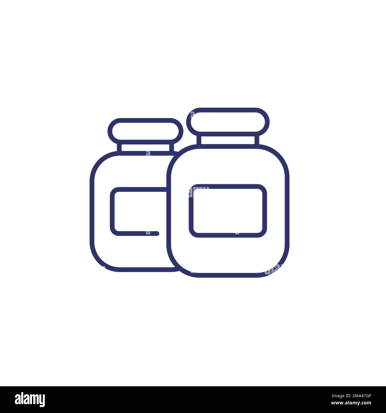 sport nutrition, protein line icon on white Stock Vector Image & Art ...