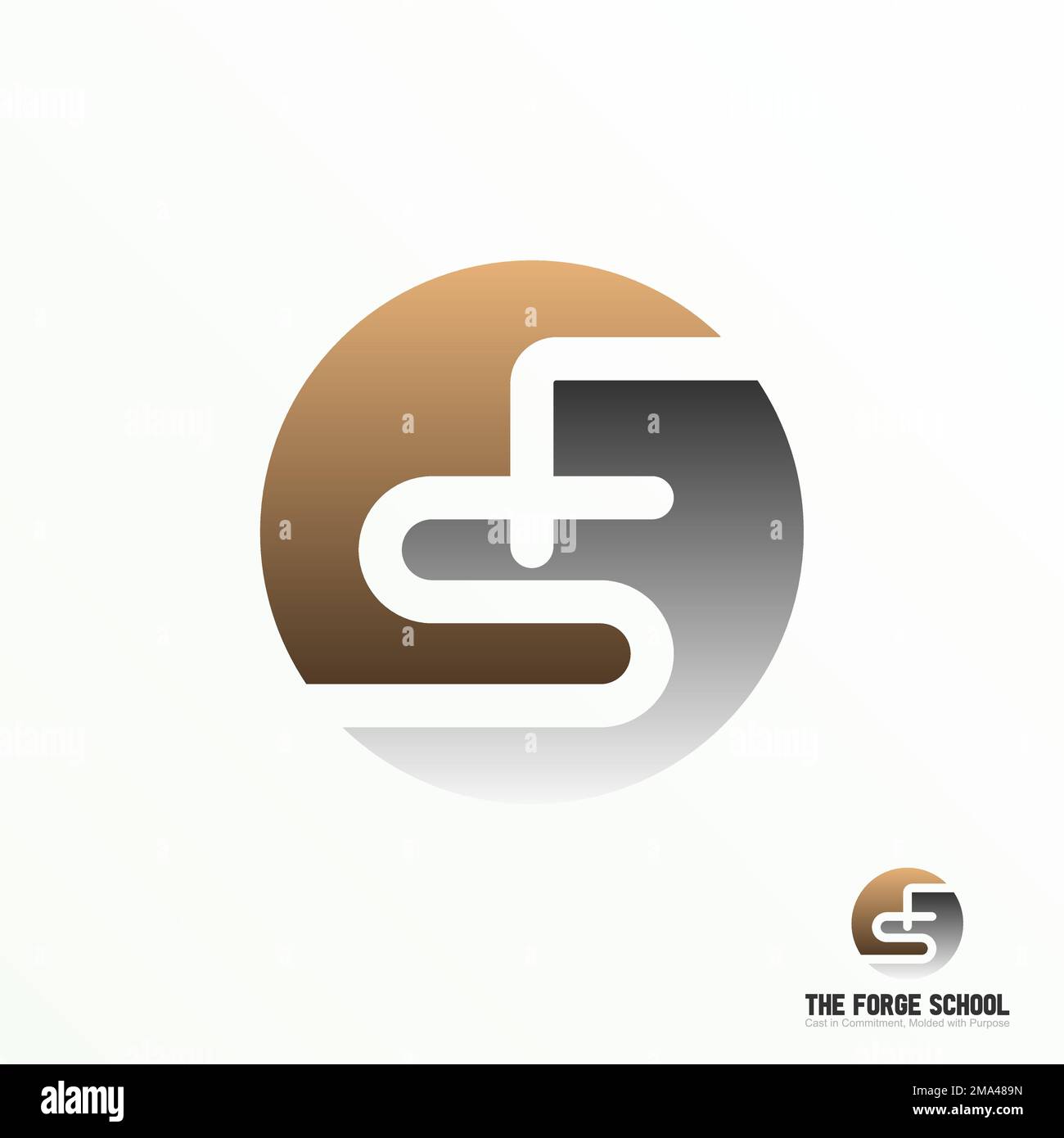 simple letter or word SF or SR Font in circle square block image ...