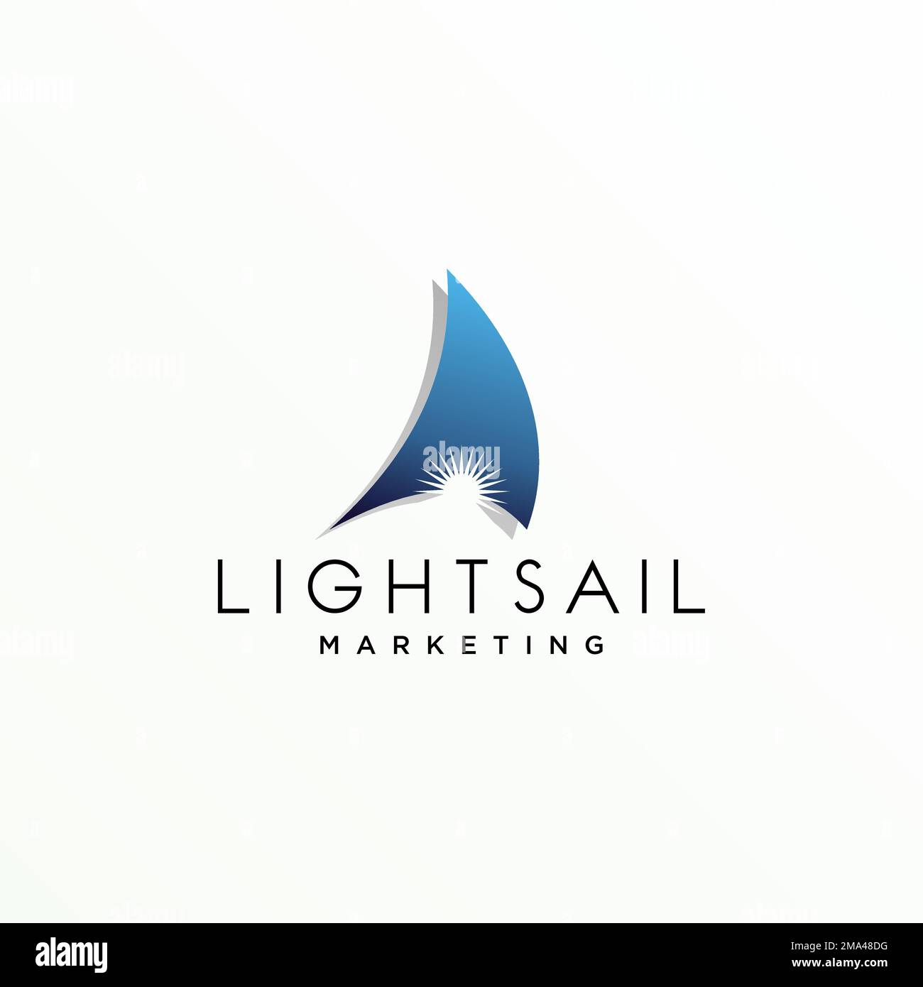 Simple and unique Boat sail or lightsail image graphic icon logo design ...