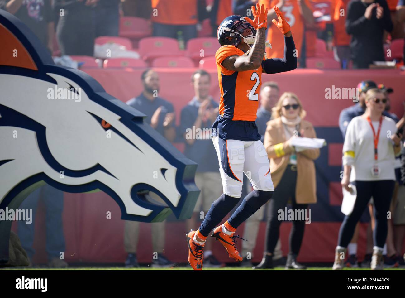 Denver Broncos cornerback Pat Surtain II (2) during the first half of ...
