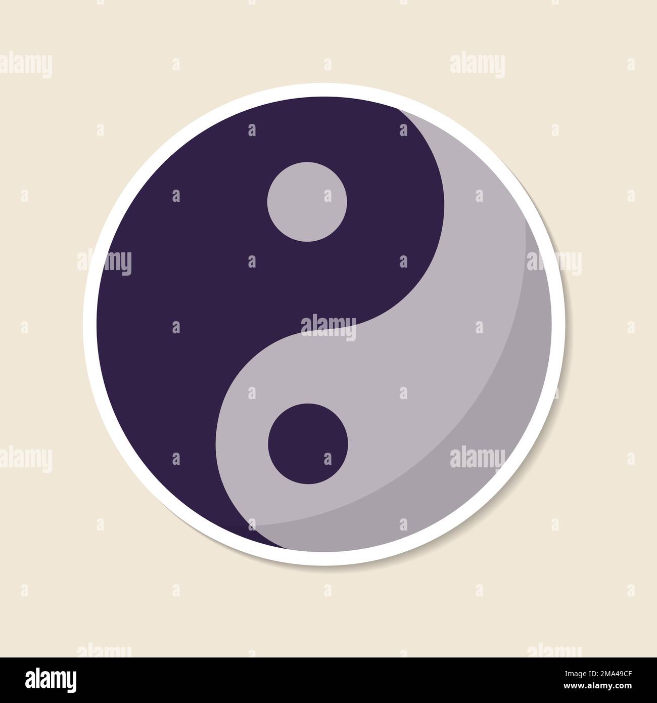 The Yin and Yang symbol sticker vector Stock Vector Image & Art - Alamy