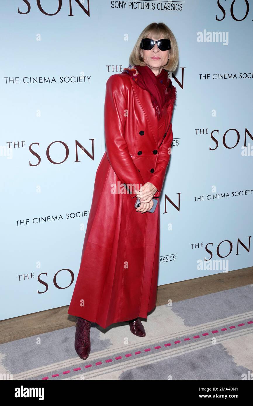 Anna Wintour attends a screening of "The Son", hosted by Sony Pictures ...