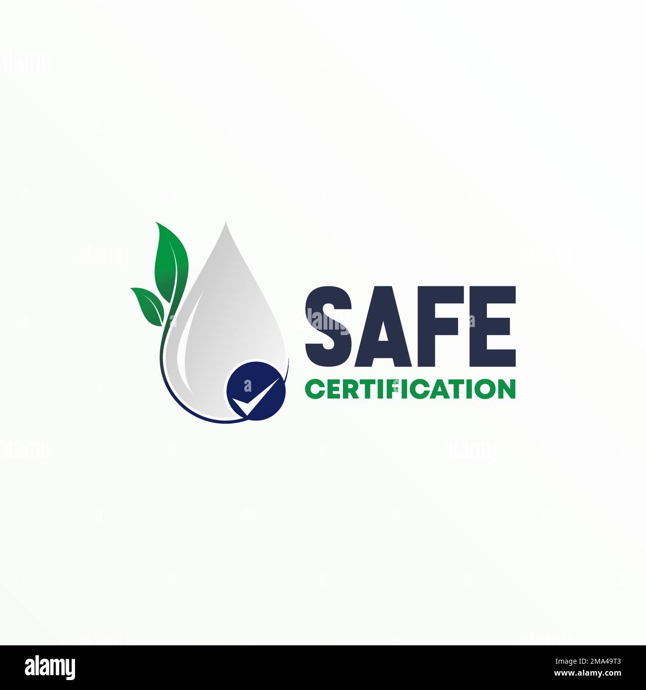 Unique Water with leaves and checklist image graphic icon logo design ...