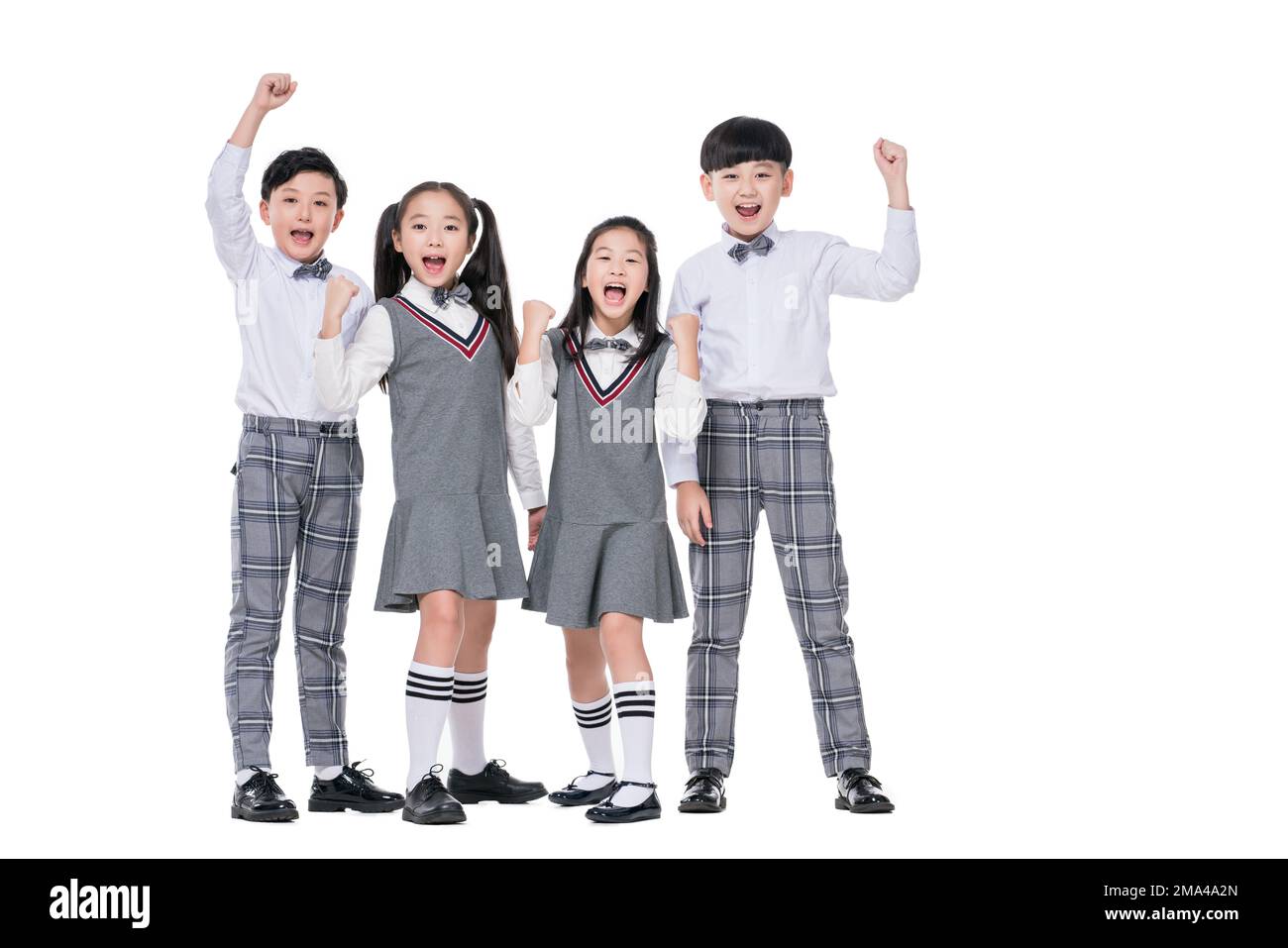 Happy students on campus Cut Out Stock Images & Pictures - Alamy