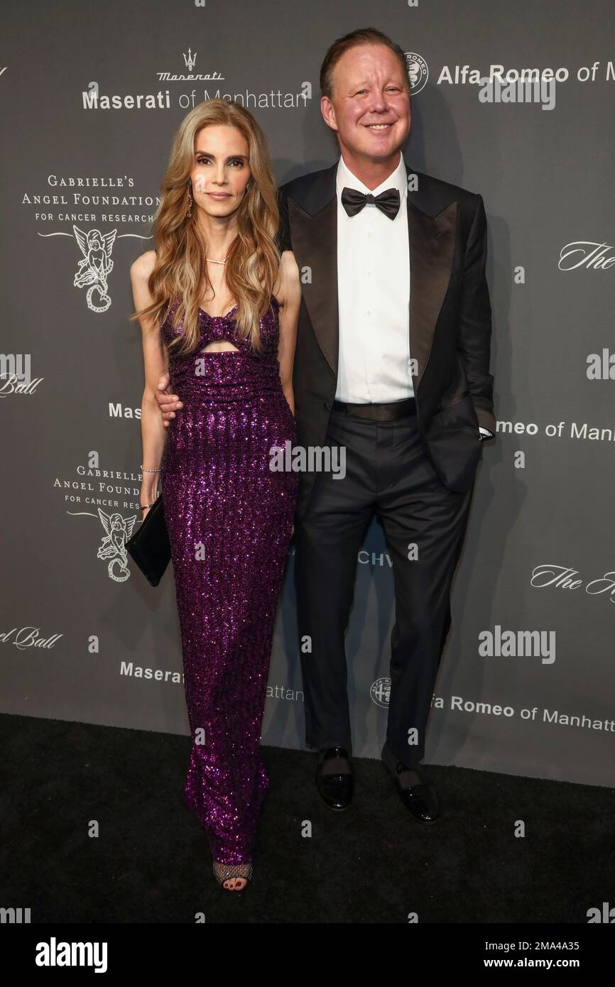Amy France, left, and Brian France, right, attend the Angel Ball ...