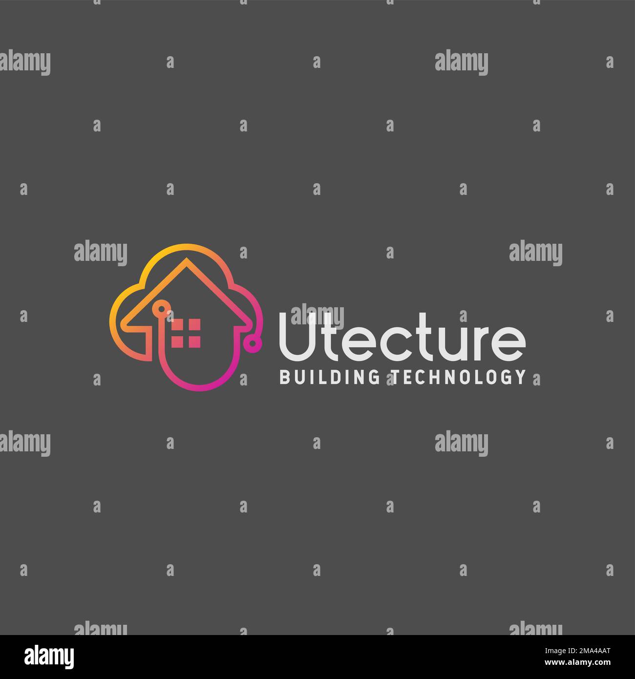 Simple line out home and could technology image graphic icon logo design abstract concept vector ...