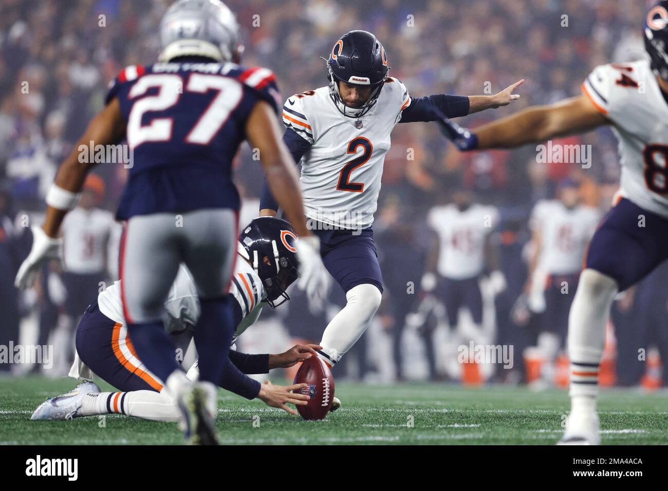 Chicago Bears place kicker Cairo Santos (2) kicks a field goal during ...