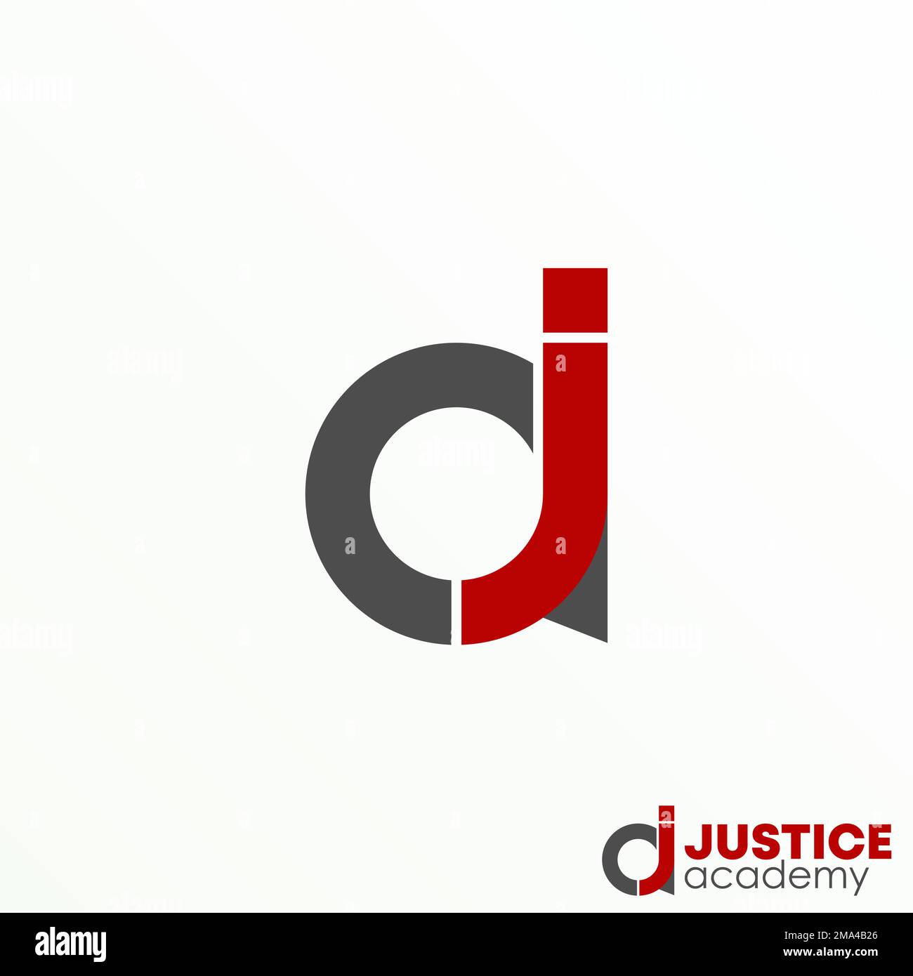 Simple Letter JA ot AJ sans serif font with connected image graphic ...