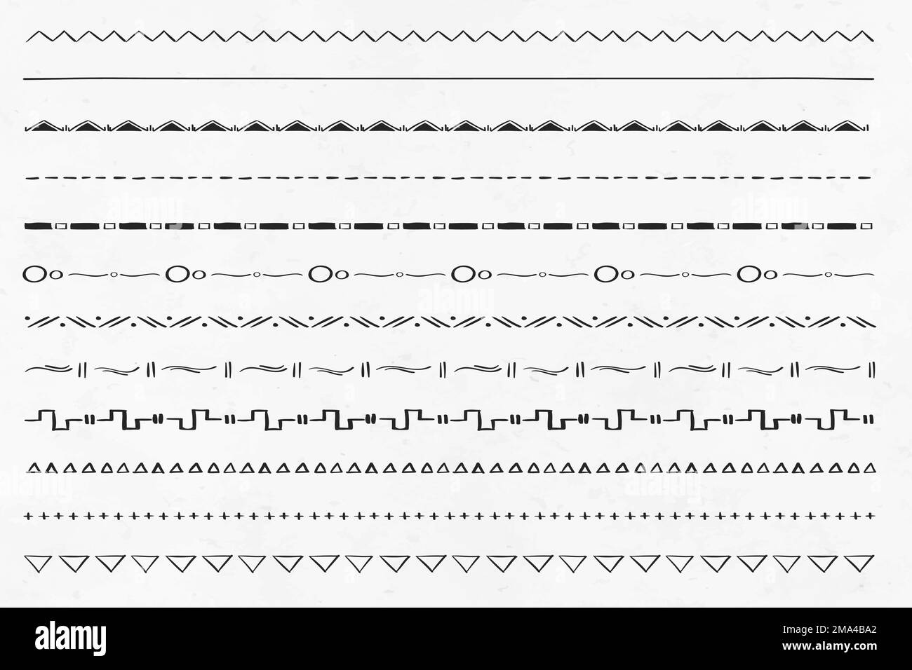 Doodle hand drawn divider vector boho style set Stock Vector Image ...