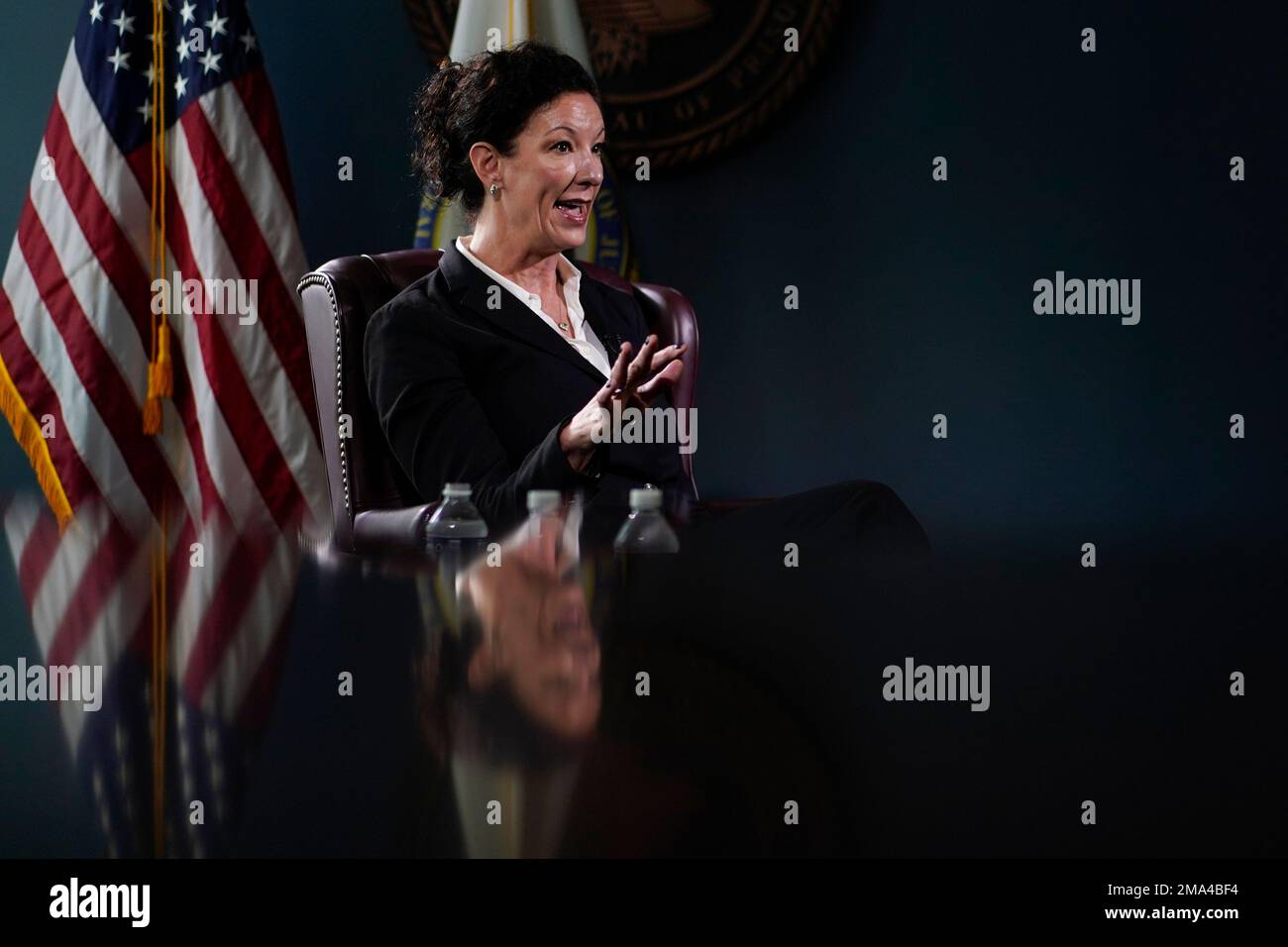Colette Peters, director of the Federal Bureau of Prisons, speaks ...