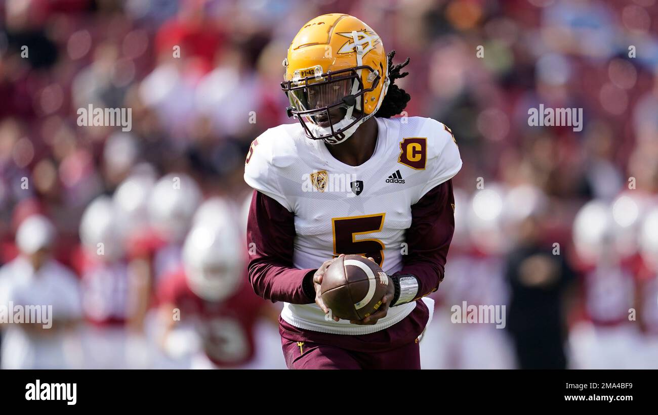 Arizona State quarterback Emory Jones (5) during an NCAA college ...