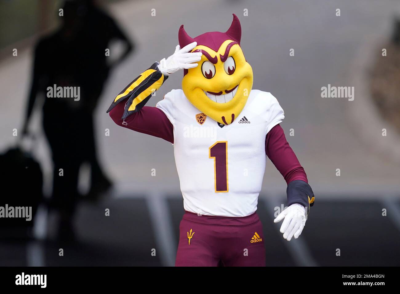 The Arizona State mascot during an NCAA college football game between ...