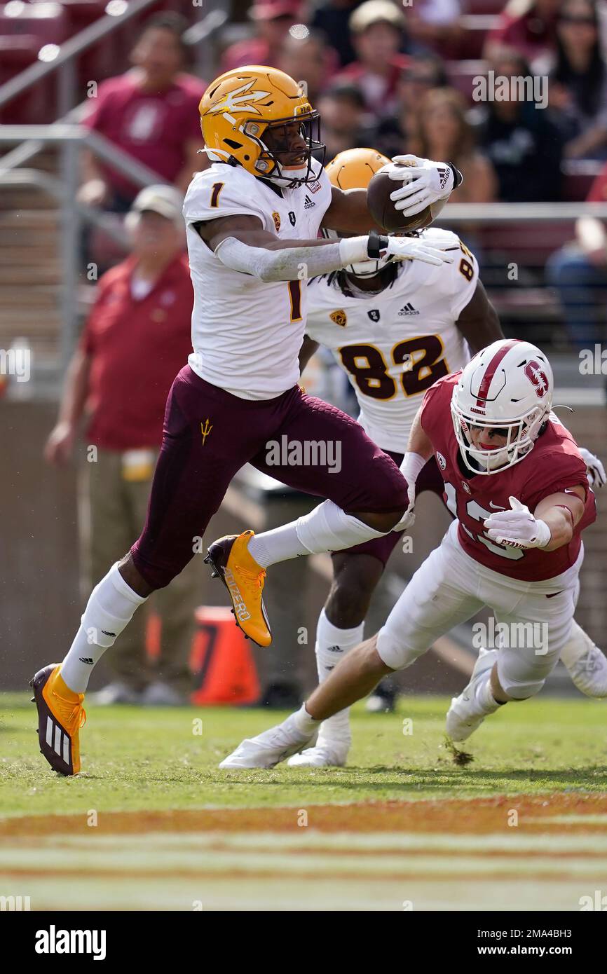 Arizona State running back Xazavian Valladay (1) runs for a touchdown ...