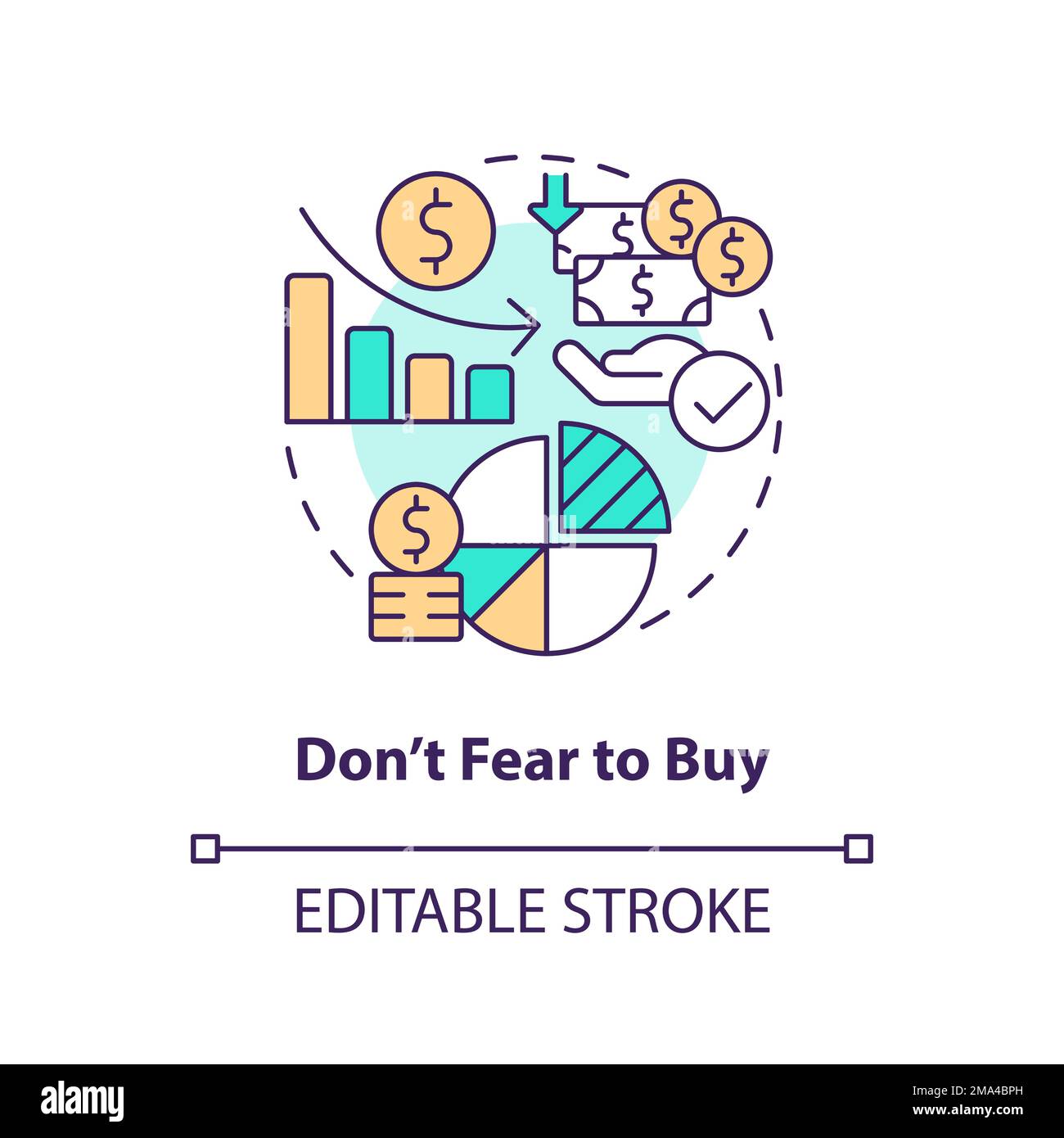 Do not fear to buy concept icon Stock Vector Image & Art - Alamy
