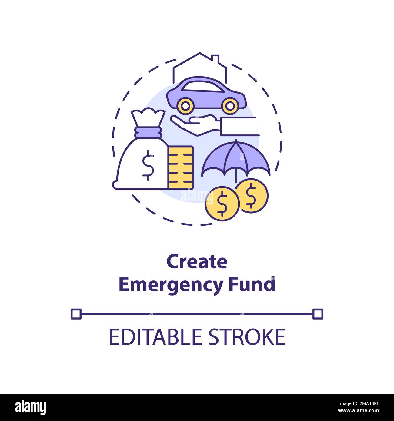 Emergency fund budget planning Stock Vector Images - Alamy