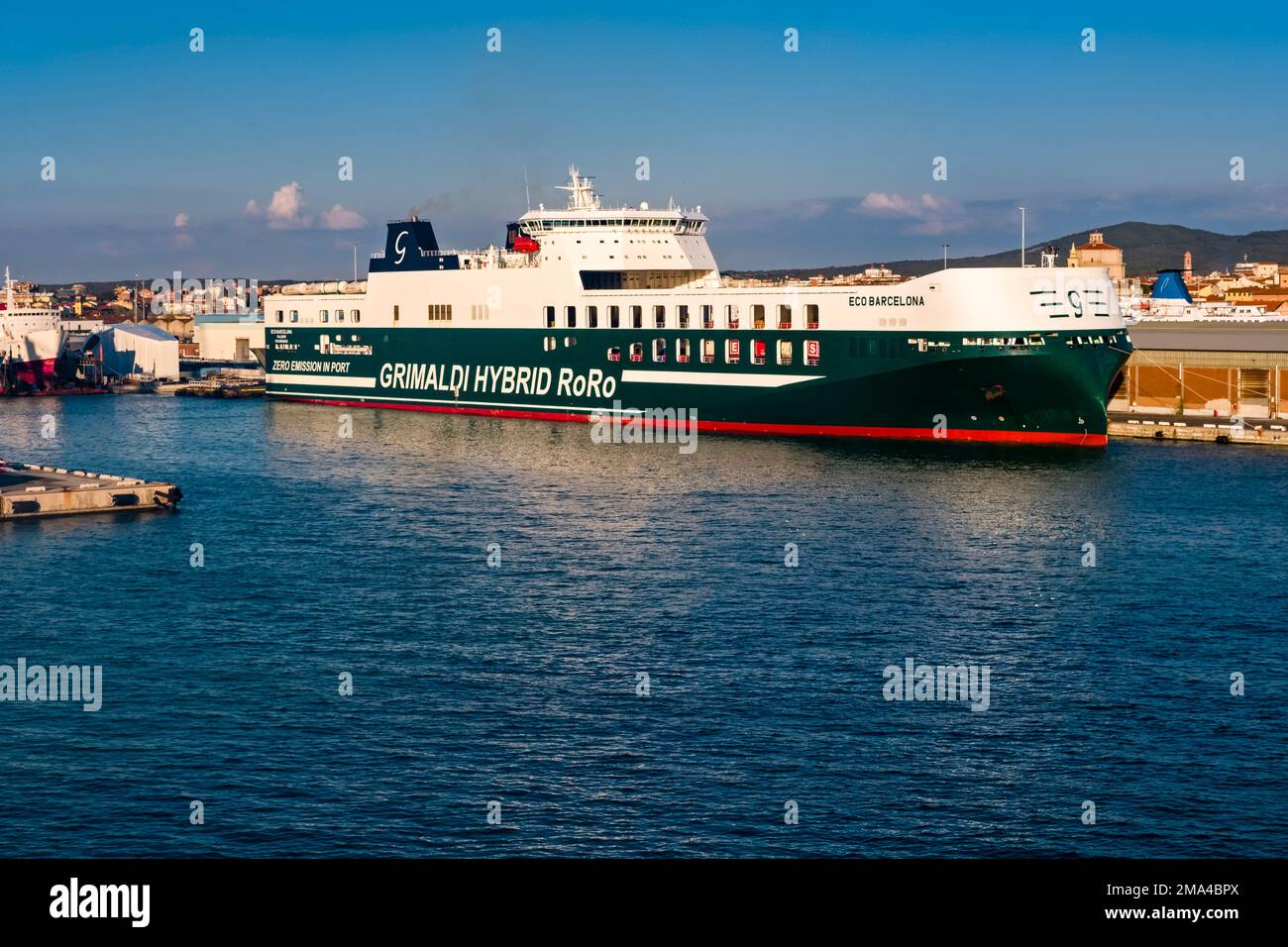 Eco Barcelona, one of the environmentally friendly Grimaldi Hybrid RoRo ...