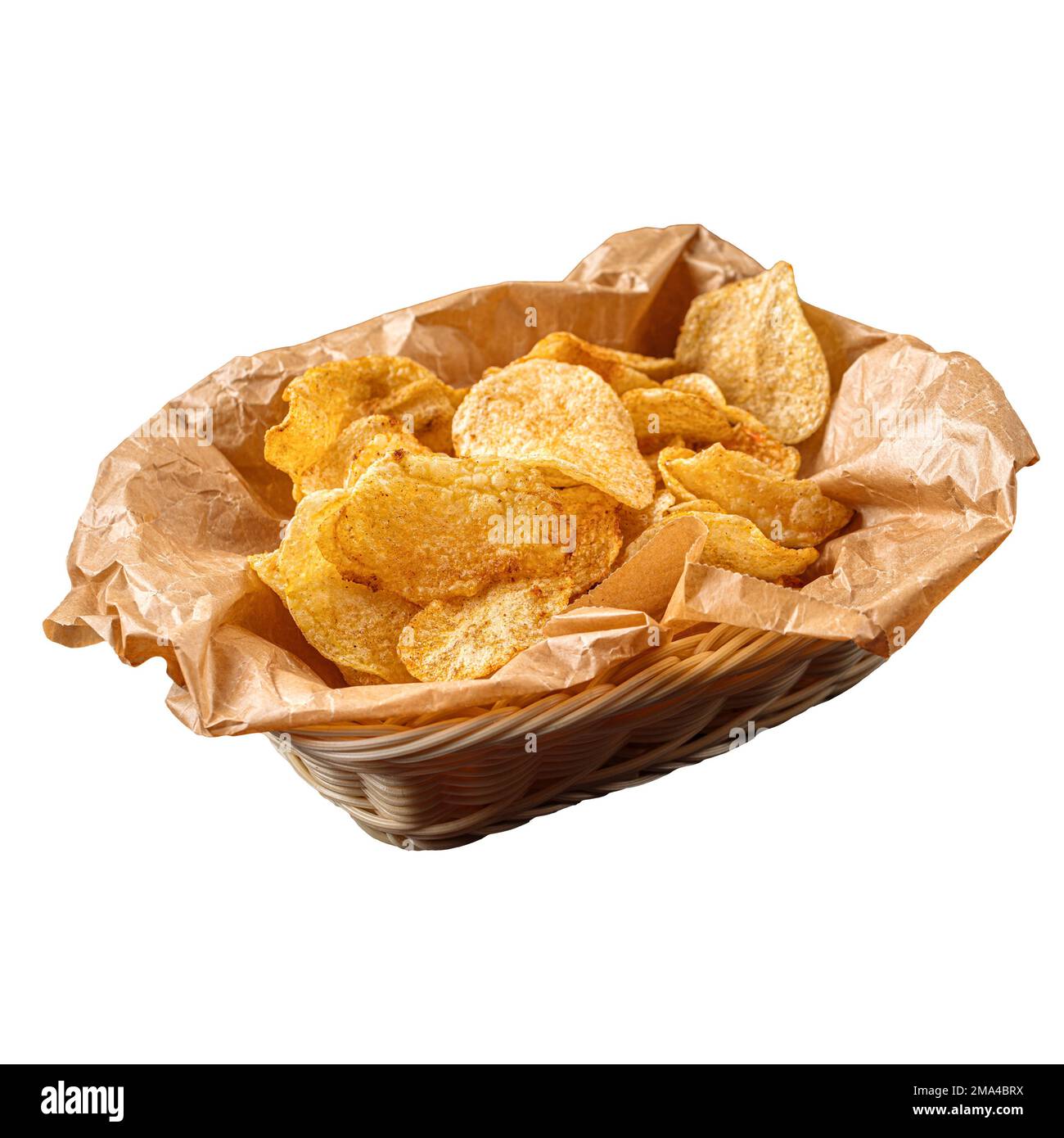 Isolated portion of crispy potato chips Stock Photo - Alamy