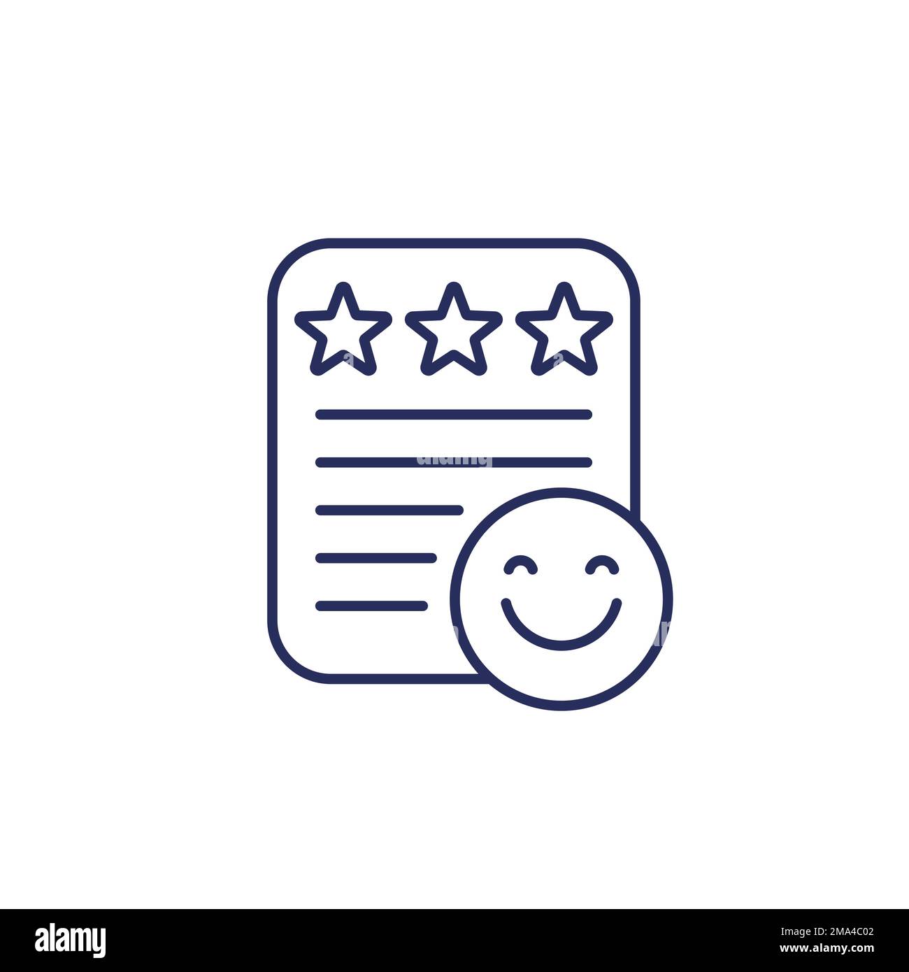 good review line icon with emoji Stock Vector Image & Art - Alamy