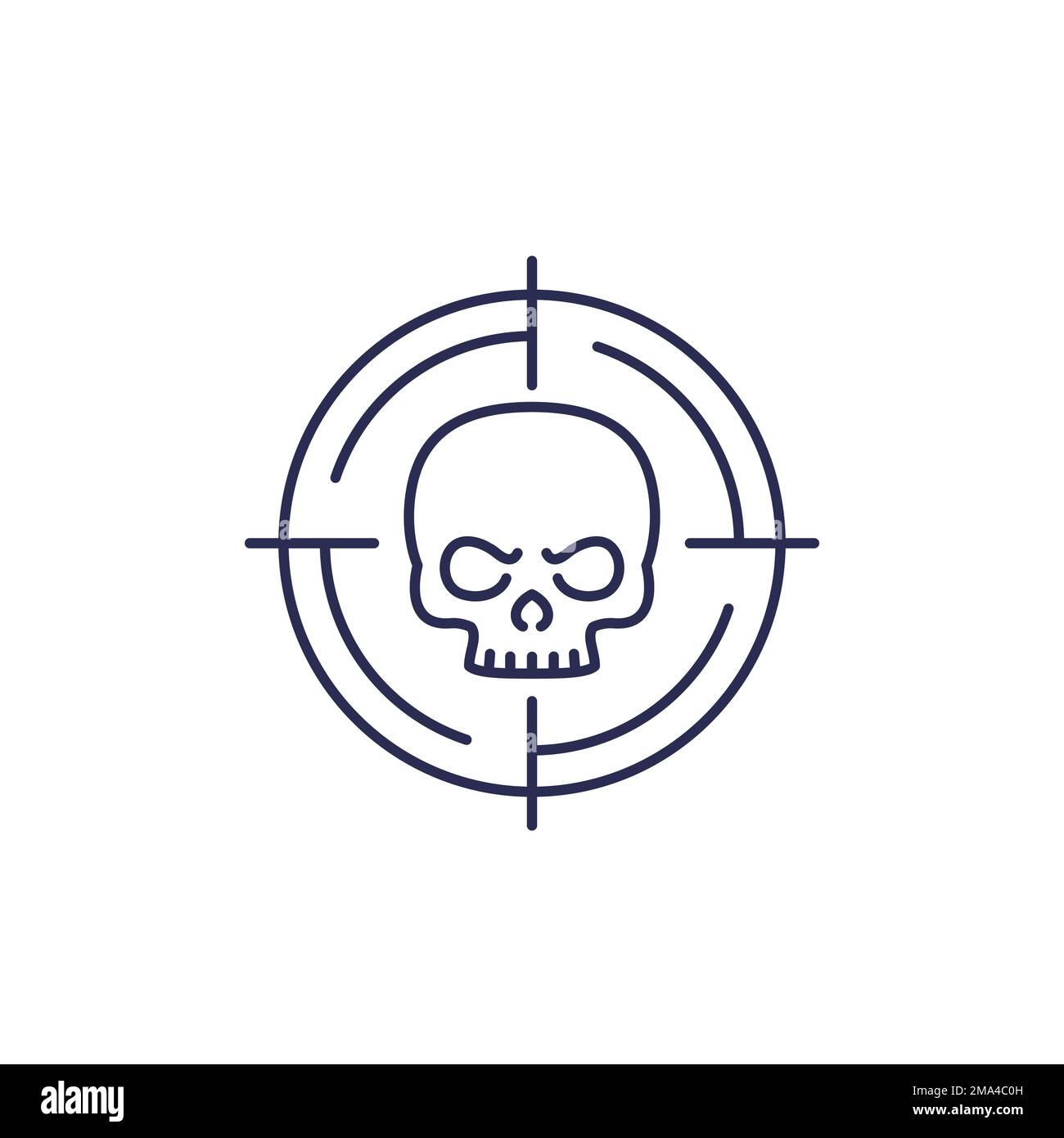 Target scope icon outline Cut Out Stock Images & Pictures - Alamy