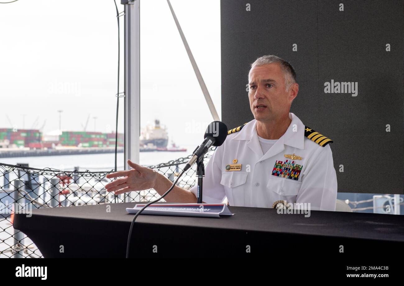 San Pedro, Calif. (May 24, 2022) Capt. David Webber, deputy commander ...