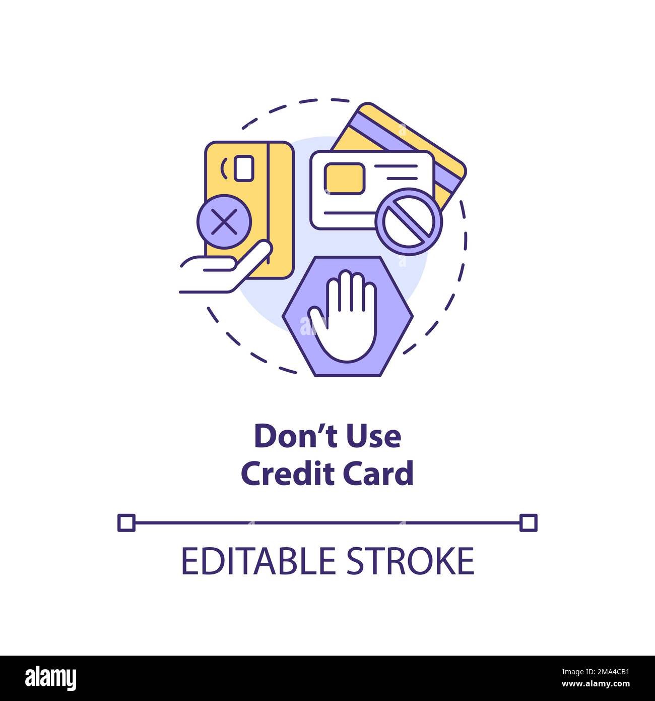 Do not use credit card concept icon Stock Vector Image & Art - Alamy