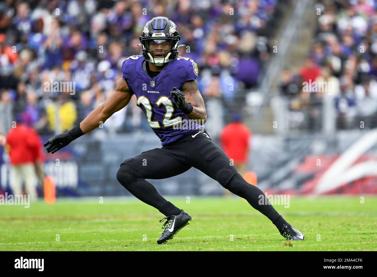 Baltimore Ravens cornerback Damarion Williams (22) in action during the ...