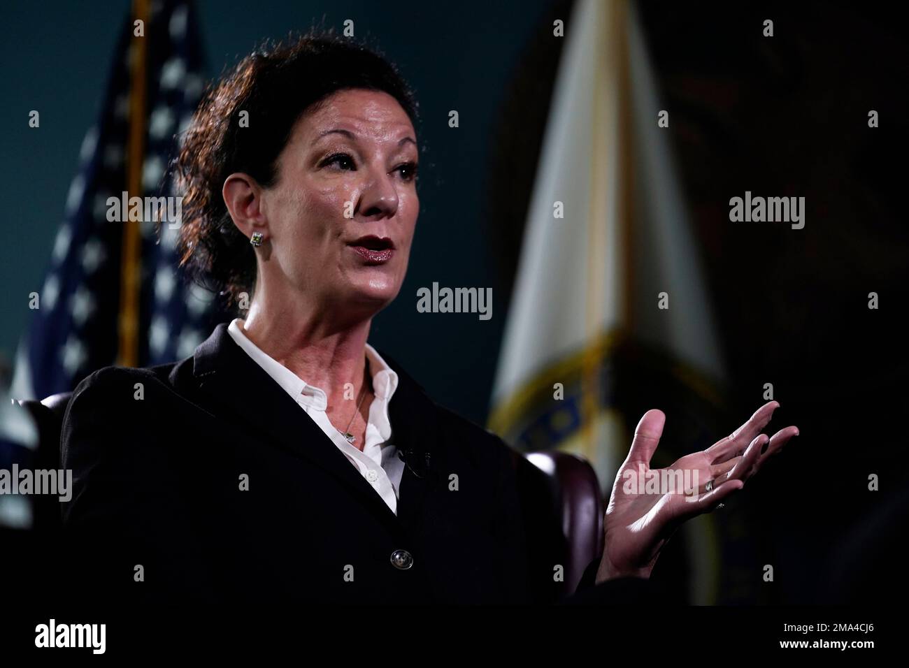 Colette Peters, director of the Federal Bureau of Prisons, speaks ...