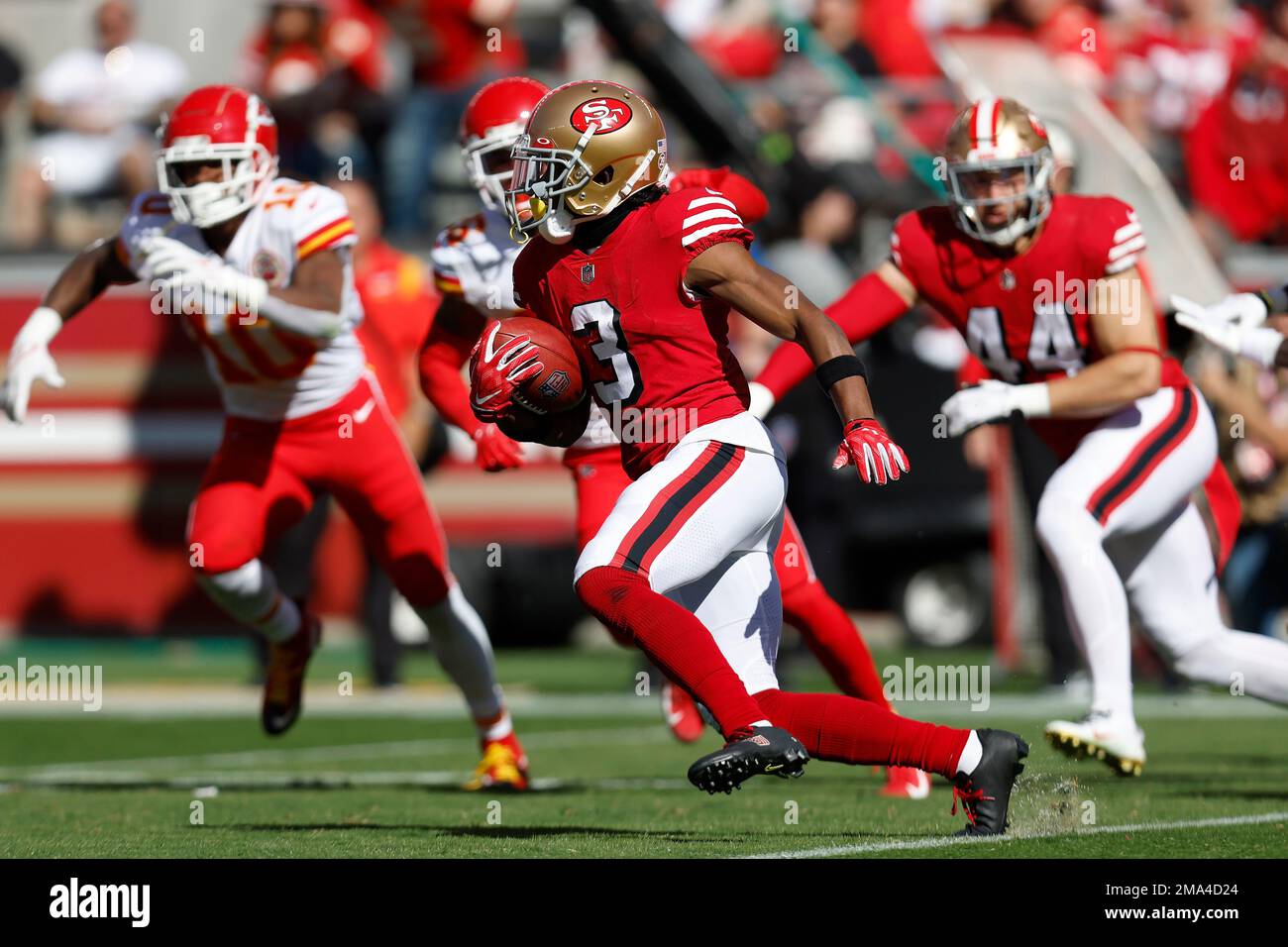 San Francisco 49ers' Ray-Ray McCloud III against the Kansas City Chiefs ...