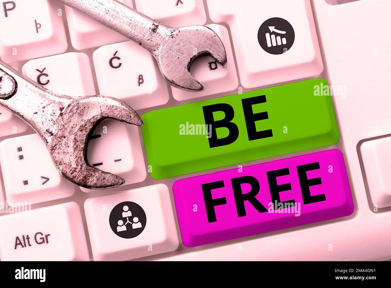 Hand writing sign Be Free. Business overview ability to do whatever you ...