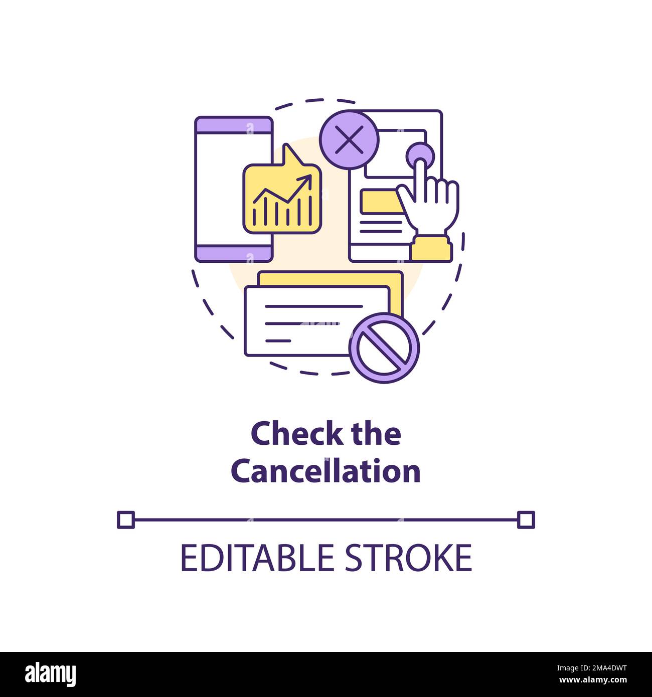 Check cancellation concept icon Stock Vector Image & Art - Alamy