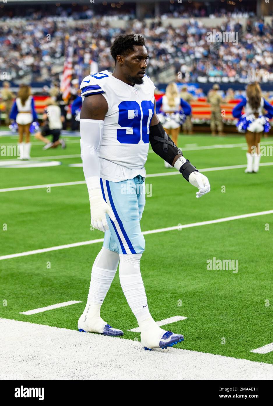 Dallas Cowboys defensive end DeMarcus Lawrence (90) is seen during an ...