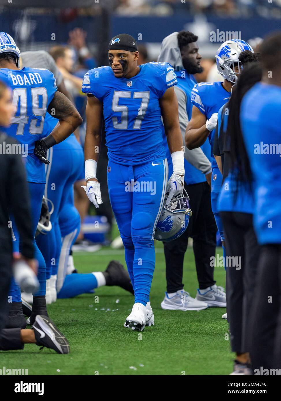 Detroit Lions linebacker Anthony Pittman (57) is seen during an NFL ...