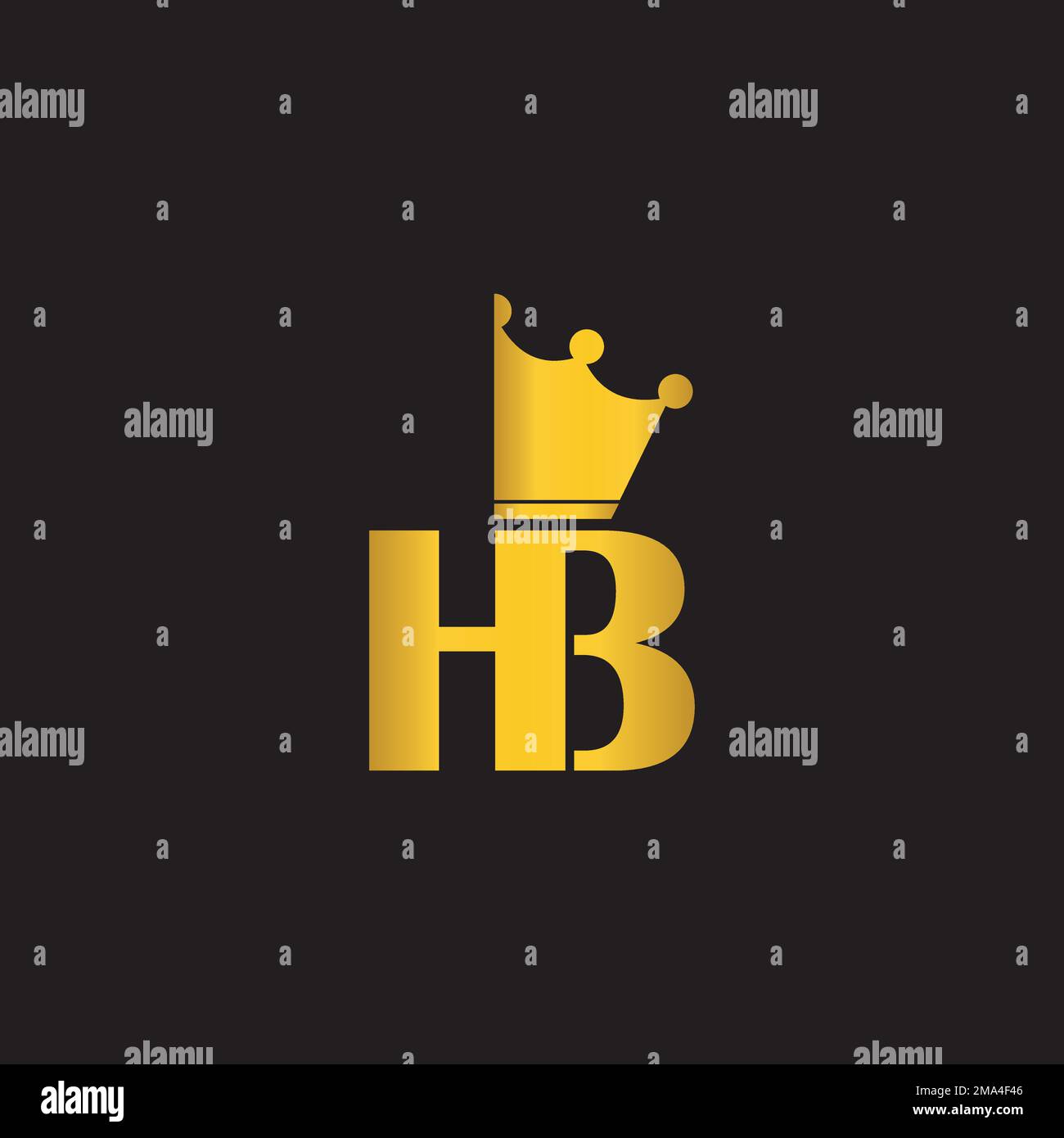 Letter hb crown logo hi-res stock photography and images - Alamy