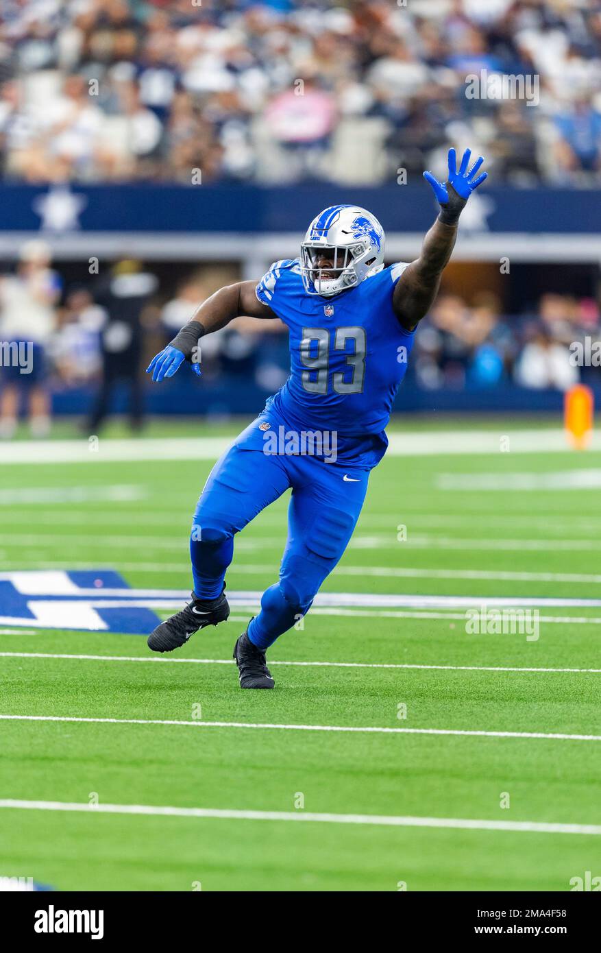 Detroit Lions defensive end Josh Paschal (93) is seen during an NFL ...