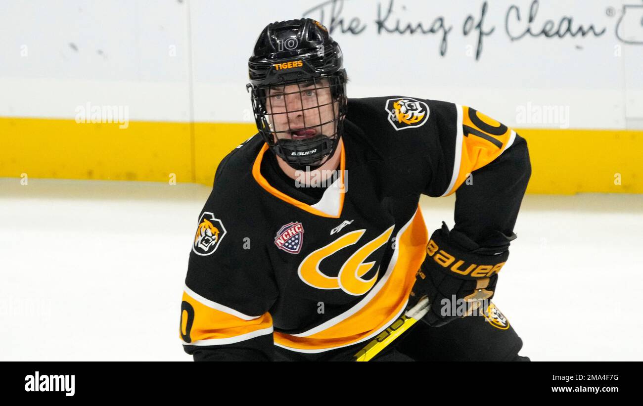 Colorado College forward Patrick Cozzi (10) during an NCAA hockey game ...
