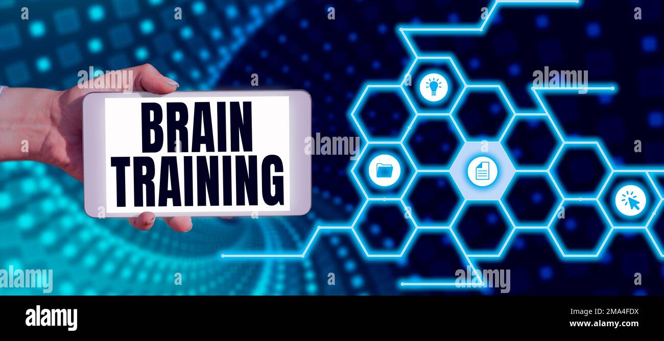 Sign displaying Brain Training. Business showcase mental activities to ...