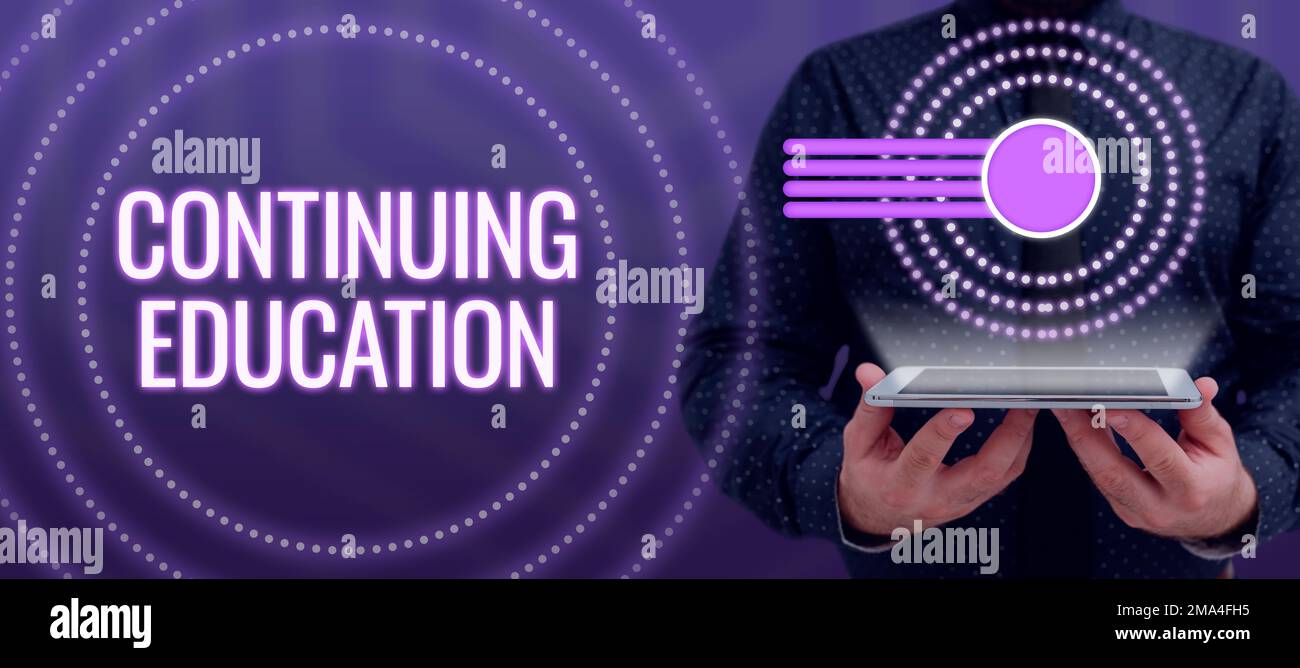 Hand writing sign Continuing Education. Word Written on Continued ... Hand writing sign Continuing Education. Word Written on Continued ...