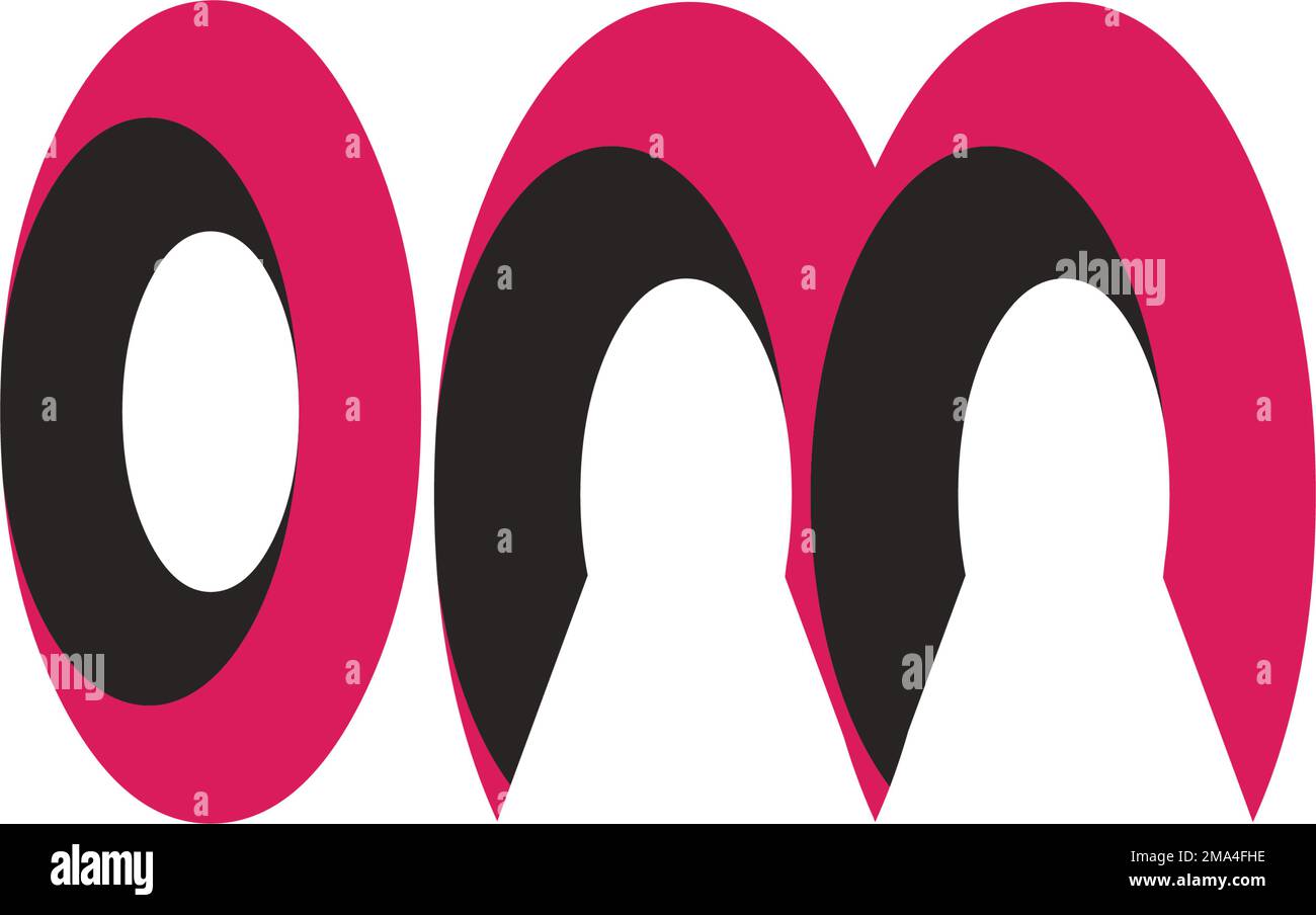OM letter logo vector abstract design template Stock Vector Image & Art ...