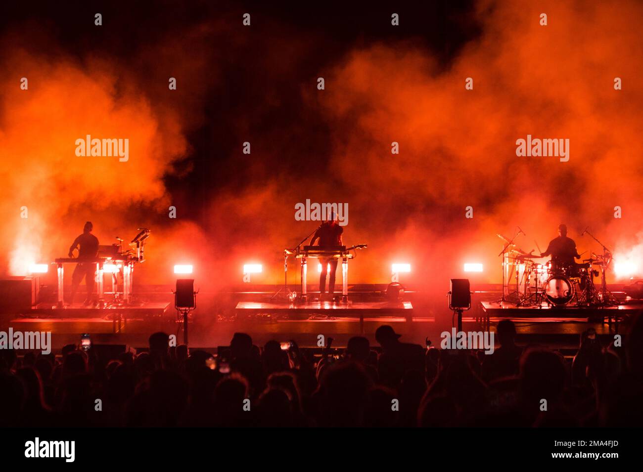 Jon George, from left, Tyrone Lindqvist, and James Hunt of Rufus Du Sol ...