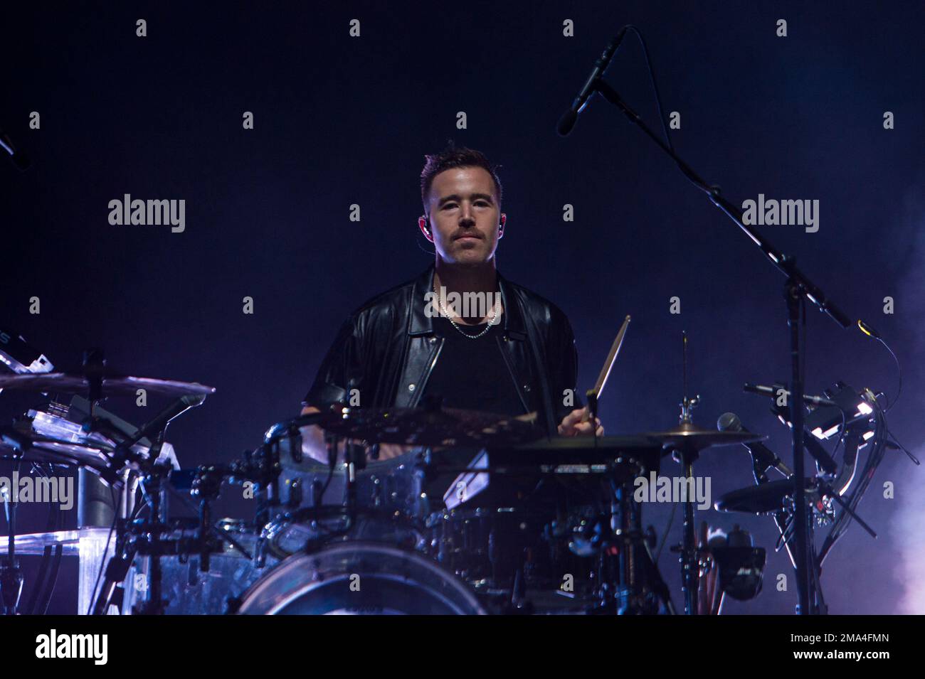 James Hunt of Rufus Du Sol perform on Sunday, Oct. 23, 2022, in Miami ...