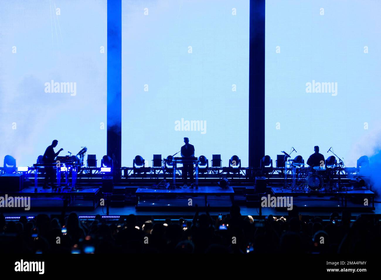 Jon George, from left, Tyrone Lindqvist, and James Hunt of Rufus Du Sol ...