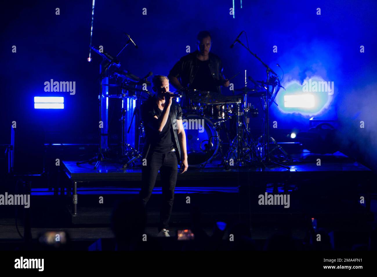 Tyrone Lindqvist of Rufus Du Sol perform on Sunday, Oct. 23, 2022, in ...