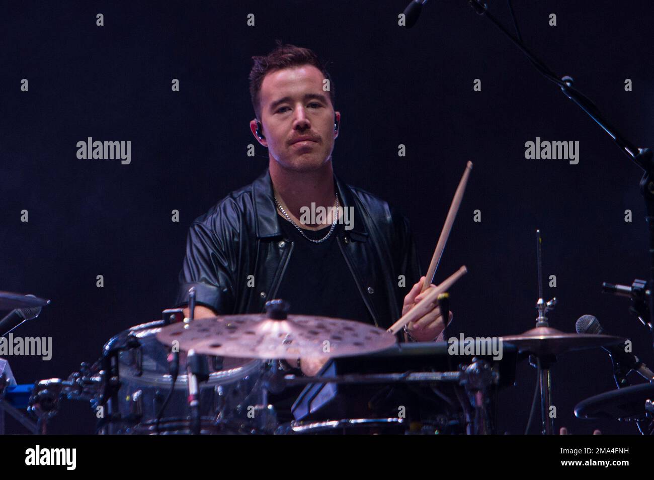 James Hunt of Rufus Du Sol perform on Sunday, Oct. 23, 2022, in Miami ...