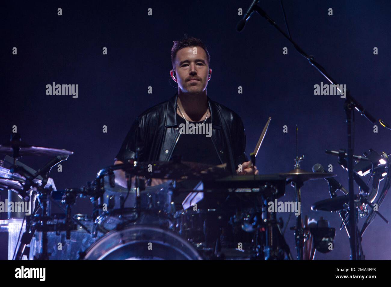James Hunt of Rufus Du Sol perform on Sunday, Oct. 23, 2022, in Miami ...